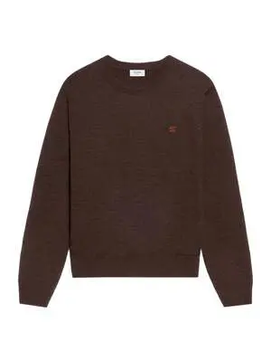 Celine Fine Wool Sweater With Triomphe Embroidery - Multicolor