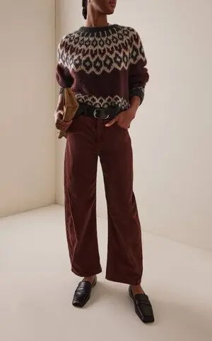 NILI LOTAN Tribeca Cotton-blend Wide-leg Pants