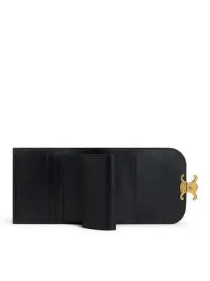 Celine Small Triomphe Wallet In Glossy Calfskin