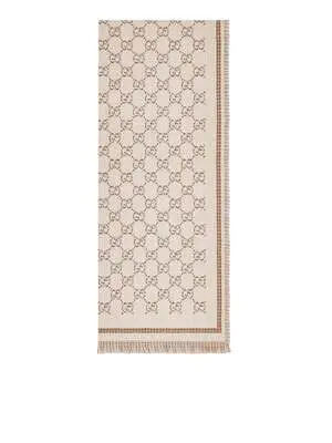 Gucci Double Side Gg Wool Scarf