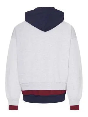 Balenciaga Layered Dry Molleton Hoodie With Frayed Lettering