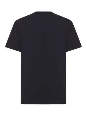 Burberry Cotton T-shirt With Horseman Logo - Black