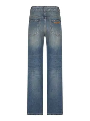 Miu Miu Five Pocket Straight Leg Jeans - Blue