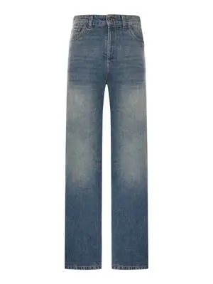 Miu Miu Five Pocket Straight Leg Jeans - Blue