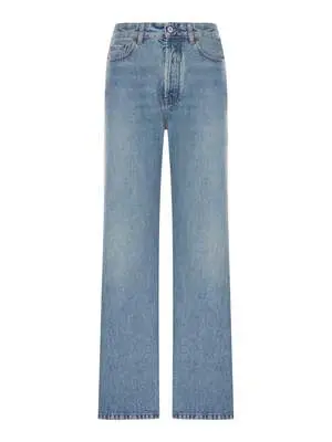 Miu Miu Five Pocket Straight Leg Jeans - Multicolor