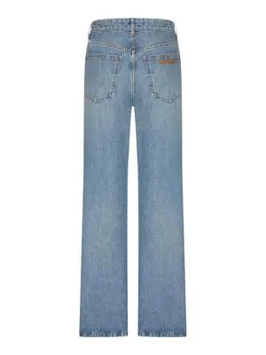 Miu Miu Five Pocket Straight Leg Jeans - Multicolor