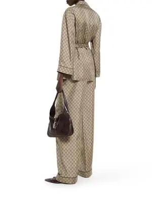 Gucci Printed Silk Twill Trousers