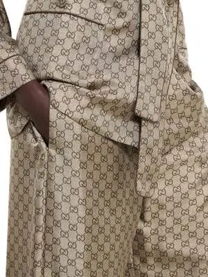 Gucci Printed Silk Twill Trousers