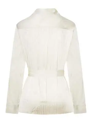 FORTE_FORTE Jacquard Jacket With Waist Belt