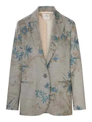 FORTE_FORTE FORTE FORTE Single-Breasted Floral Print Blazer