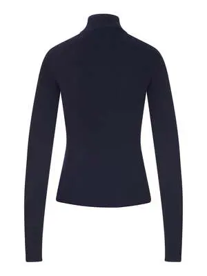 Miu Miu Ribbed Zip-up Cardigan - Blue
