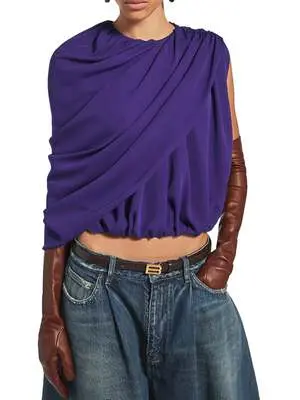 Balenciaga Cady Cape Top - Purple