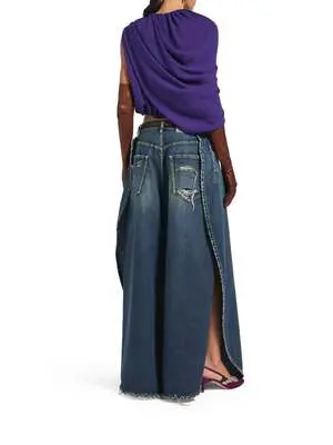 Balenciaga Cady Cape Top - Purple