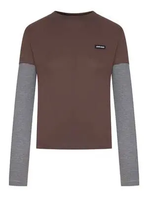 Miu Miu Layered Long-sleeved T-shirt - Multicolor