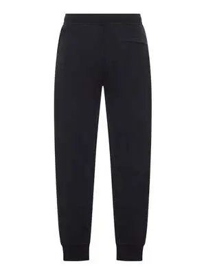 Stone Island Cotton Joggers With Compass Logo - Black