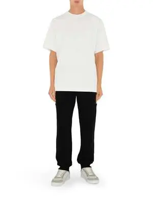 Burberry Cotton Jogging Trousers With Check Inserts