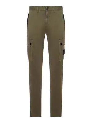 Stone Island Compass Logo Cargo Pants - Green
