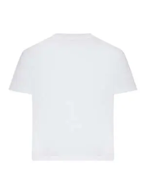 Miu Miu Cotton Jersey T-shirt With Appliqué Logo
