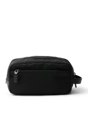Prada Travel Pouch In Re-nylon And Saffiano