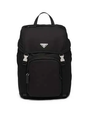 Prada Re-nylon And Saffiano Leather Backpack - Black
