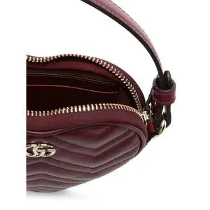 Gucci Marmont Quilted Heart Top Handle Bag - Red