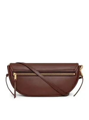 Celine Triomphe Small Crescent Soft Bag In Soft Glossy Lambskin