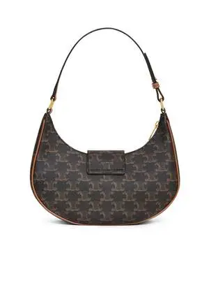 Celine Medium Ava Triomphe Bag In Triomphe Canvas And Calf Leather Leather