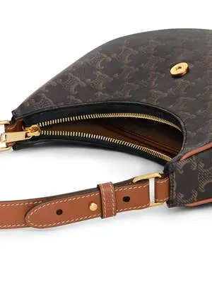 Celine Medium Ava Triomphe Bag In Triomphe Canvas And Calf Leather Leather