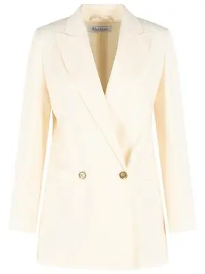 Max Mara Bikini' Ivory Virgin Wool Blazer