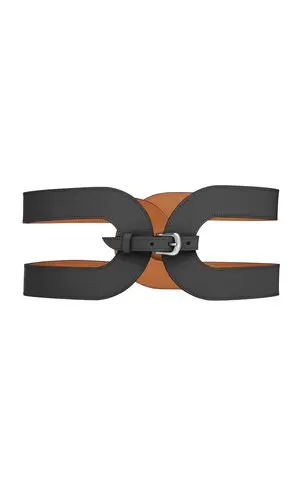 VAINCOURT La Délicieuse Large Leather Belt - Black