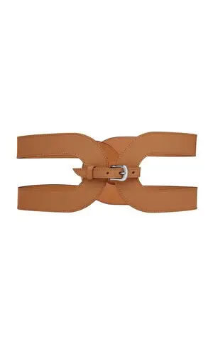 VAINCOURT La Délicieuse Large Leather Belt - Brown