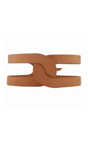 VAINCOURT La Délicieuse Large Leather Belt - Brown
