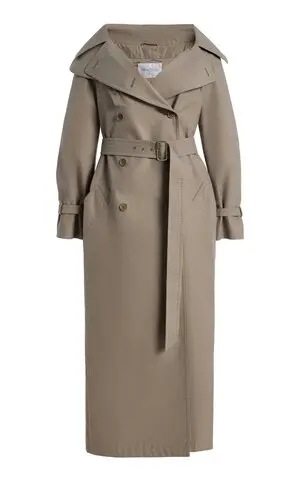 Max Mara Cotton Trench Coat - Grey