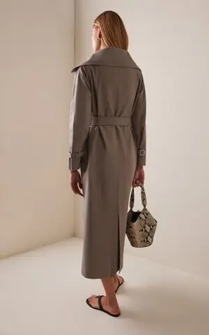 Max Mara Cotton Trench Coat - Grey