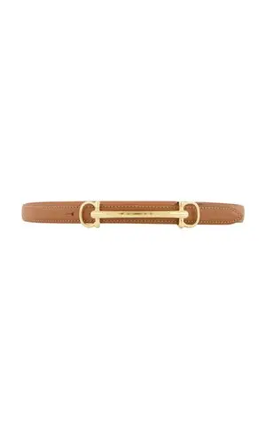 VAINCOURT La Brillante Thin Leather Belt - Brown
