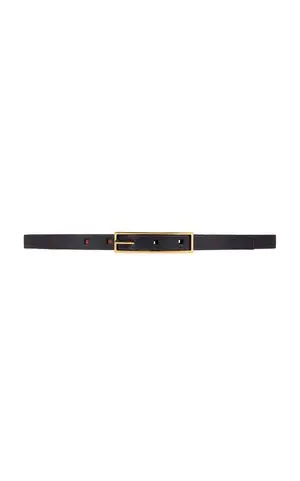 VAINCOURT La Ravissante Thin Leather Belt - Black