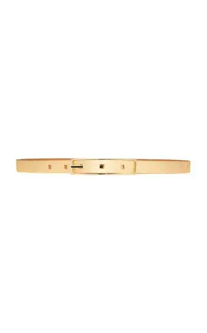 VAINCOURT La Ravissante Thin Leather Belt - Gold