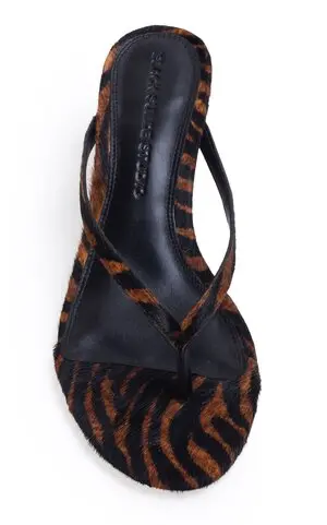 BLACK SUEDE STUDIO Tash Zebra Pony Hair Sandals