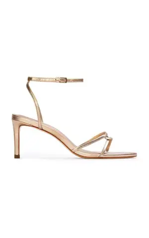 BLACK SUEDE STUDIO Miley Metallic Leather Sandals - Gold