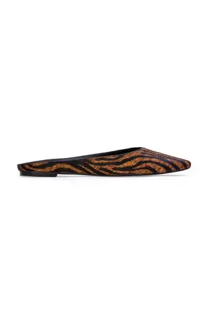 BLACK SUEDE STUDIO Lucia Zebra Ponyhair Flats - Brown