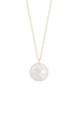 Ginette Ny Jumbo Pixie Ever Moonstone Disc On Chain Necklace