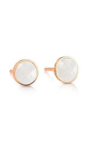 Ginette Ny Pixie Ever Moonstone Disc Earrings - White