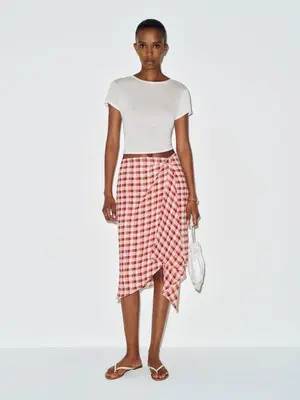 REFORMATION Cece Skirt - Red