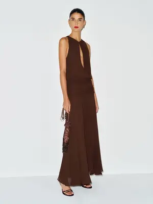 REFORMATION Petites Daisy-kate Dress - Brown