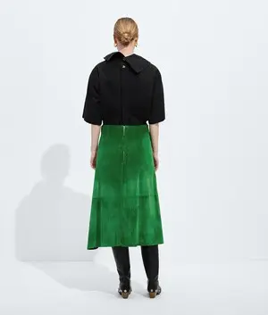 Bottega Veneta Suede Leather Skirt