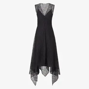 Fendi Allover Flowers And Bacche Lace Midi Dress
