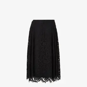 Fendi Macramé Lace Midi Skirt
