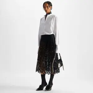 Fendi Macramé Lace Midi Skirt