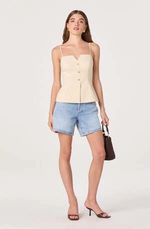 Astr The Label Britta Spaghetti Strap V-neck Top