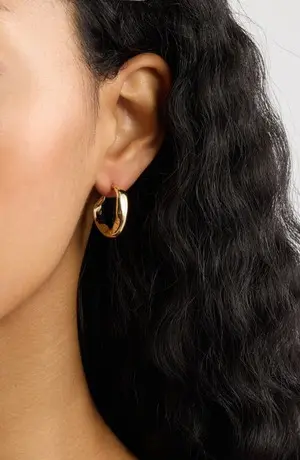 OPEN EDIT Set Of 3 Organic Hoop Earrings